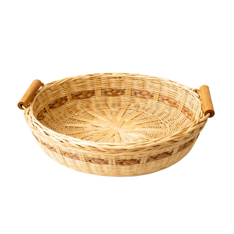 Bamboo Serving and Hamper Basket with Handles - Natural Small – Cheeky ...