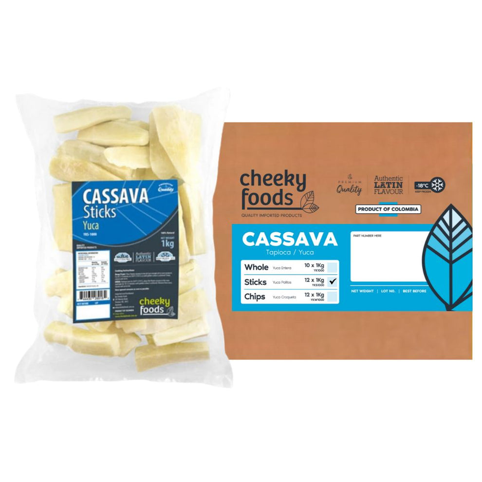 Frozen Cassava Sticks Box (12 x 1Kg) – Cheeky Foods