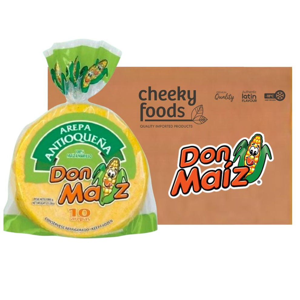 Frozen Yellow Corn Arepa Don Maiz Box (10 x 1Kg) – Cheeky Foods