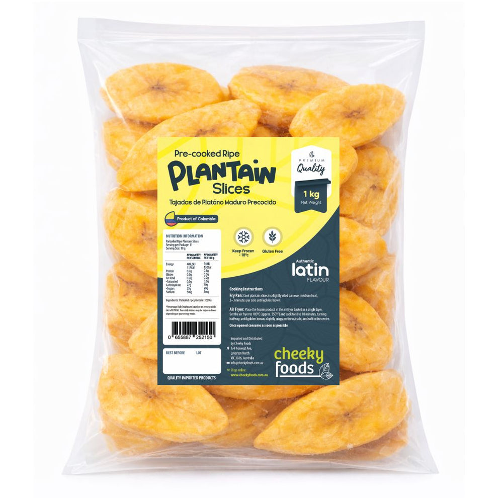 Frozen Pre-cooked Ripe Plantain Slices/Oil Free (1Kg) – Cheeky Foods