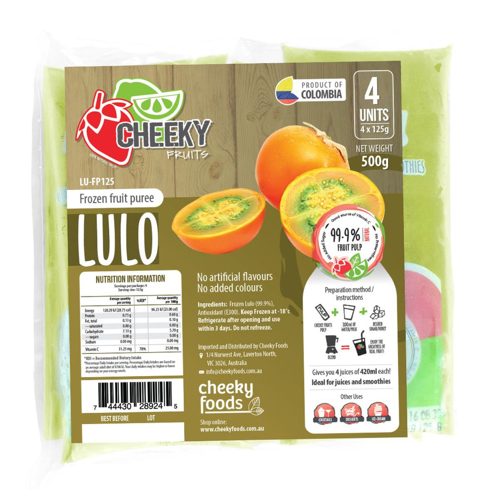 Frozen Lulo Fruit Pulp x 4 (500g) – Cheeky Foods