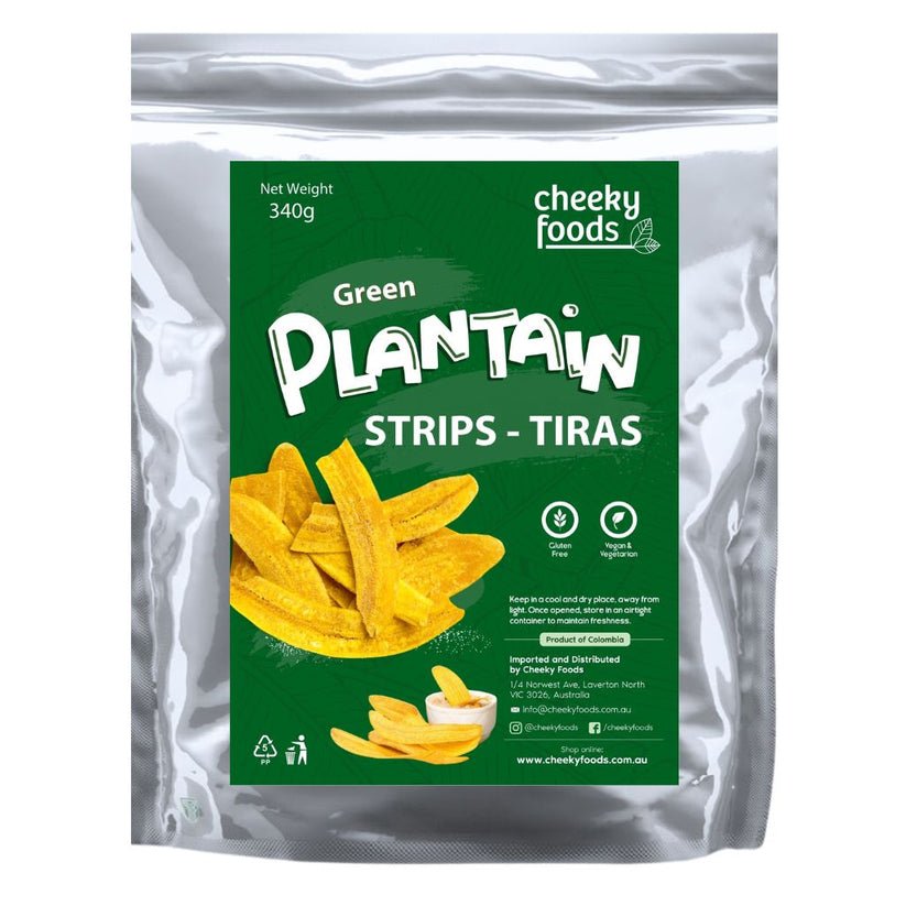 Tiras Natural Green Plantain Strips (340g) – Cheeky Foods