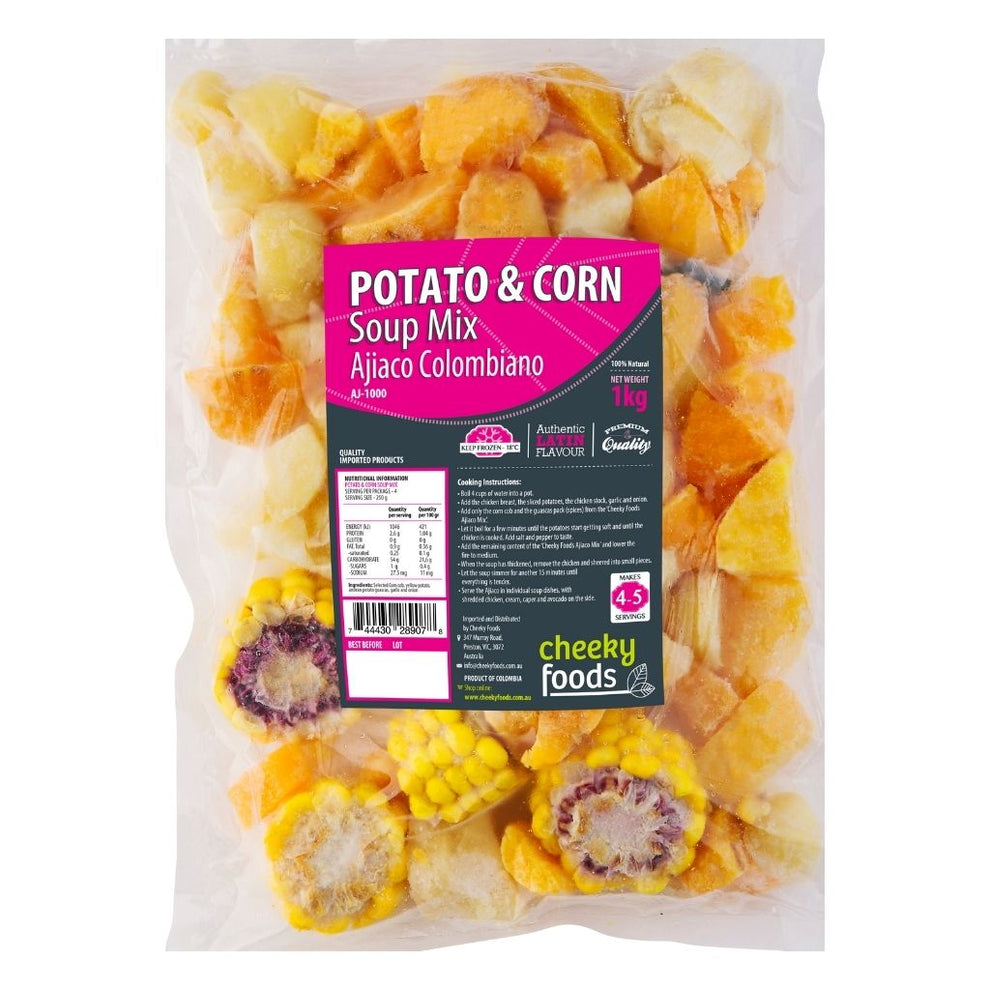 Frozen Colombian Ajiaco Corn and Potato Soup Mix (1Kg) – Cheeky Foods