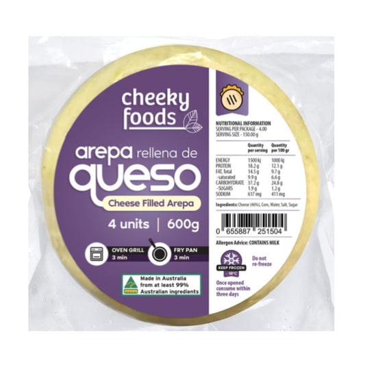 Frozen Arepas – Cheeky Foods