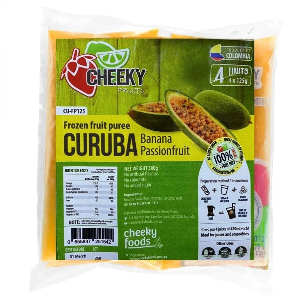 Frozen Curuba Banana Passion Fruit Pulp 125g X 4 Units (500g) – Cheeky ...