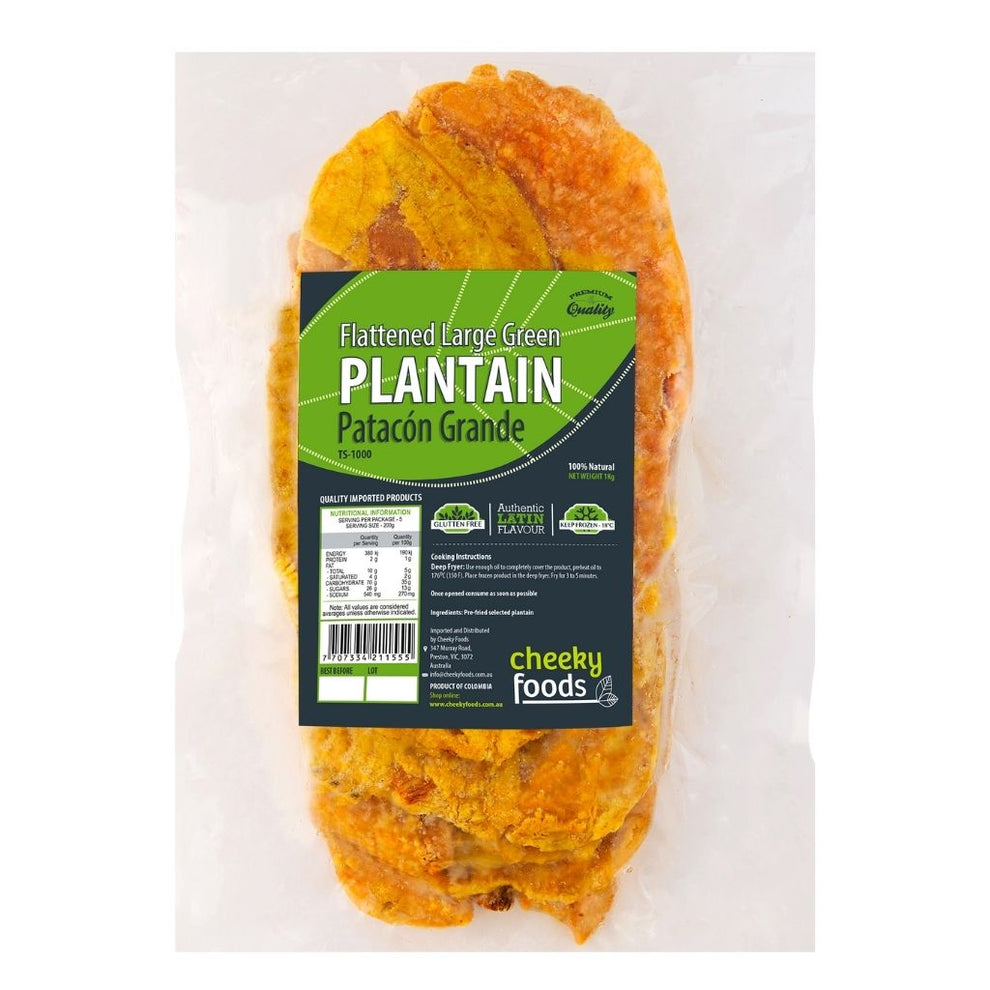 Frozen Flattened Large Green Plantain (1Kg) – Cheeky Foods