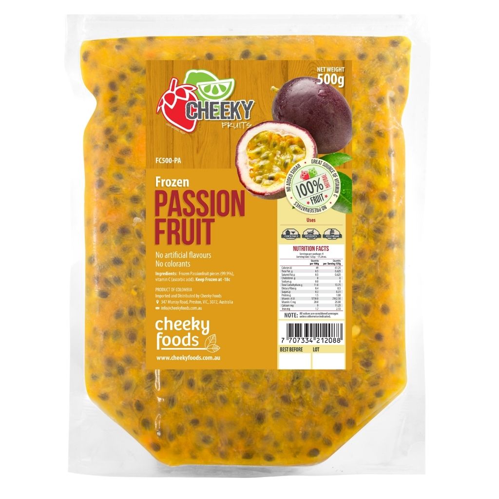 Frozen Passionfruit with Seeds Cheeky Fruits (500g) – Cheeky Foods
